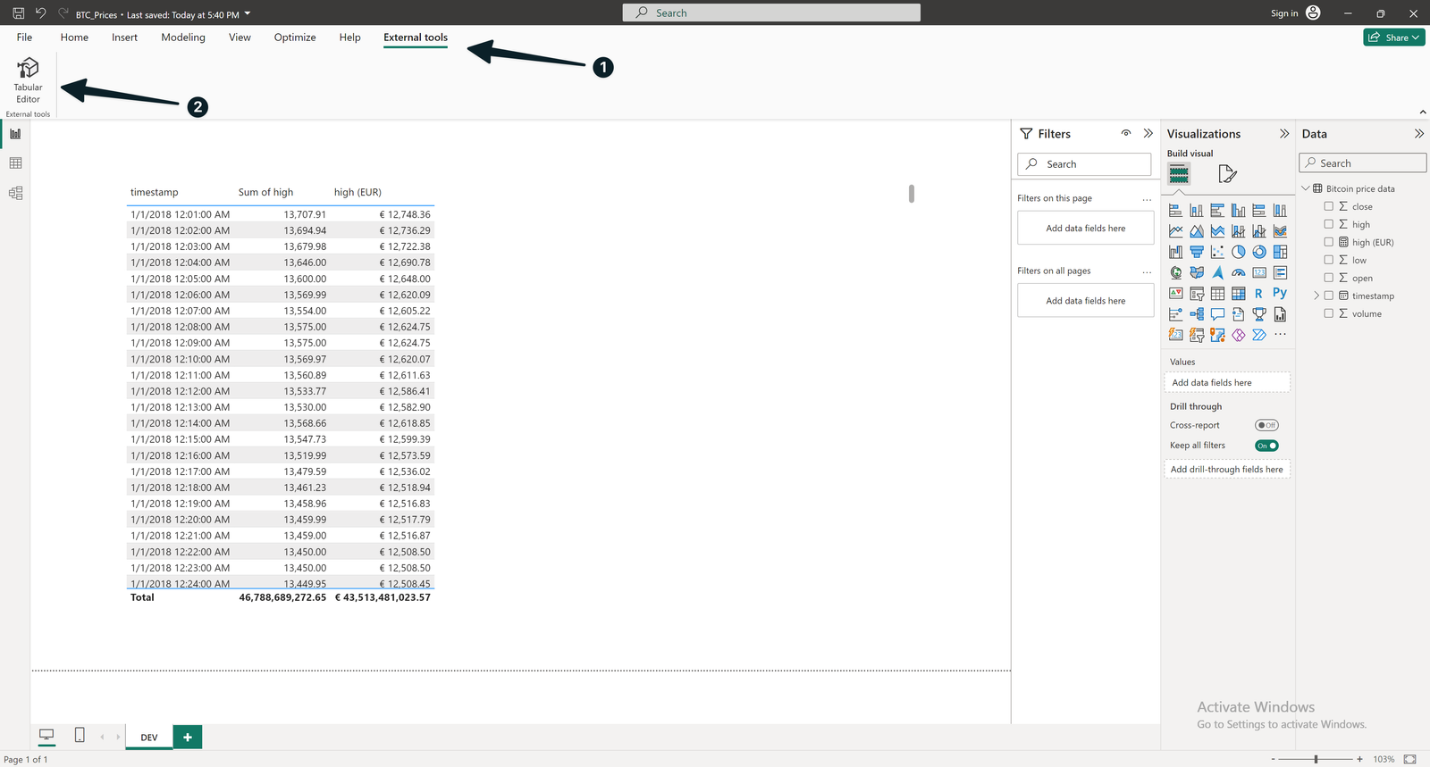 Using the Tabular editor to create multiple DAX measures fast