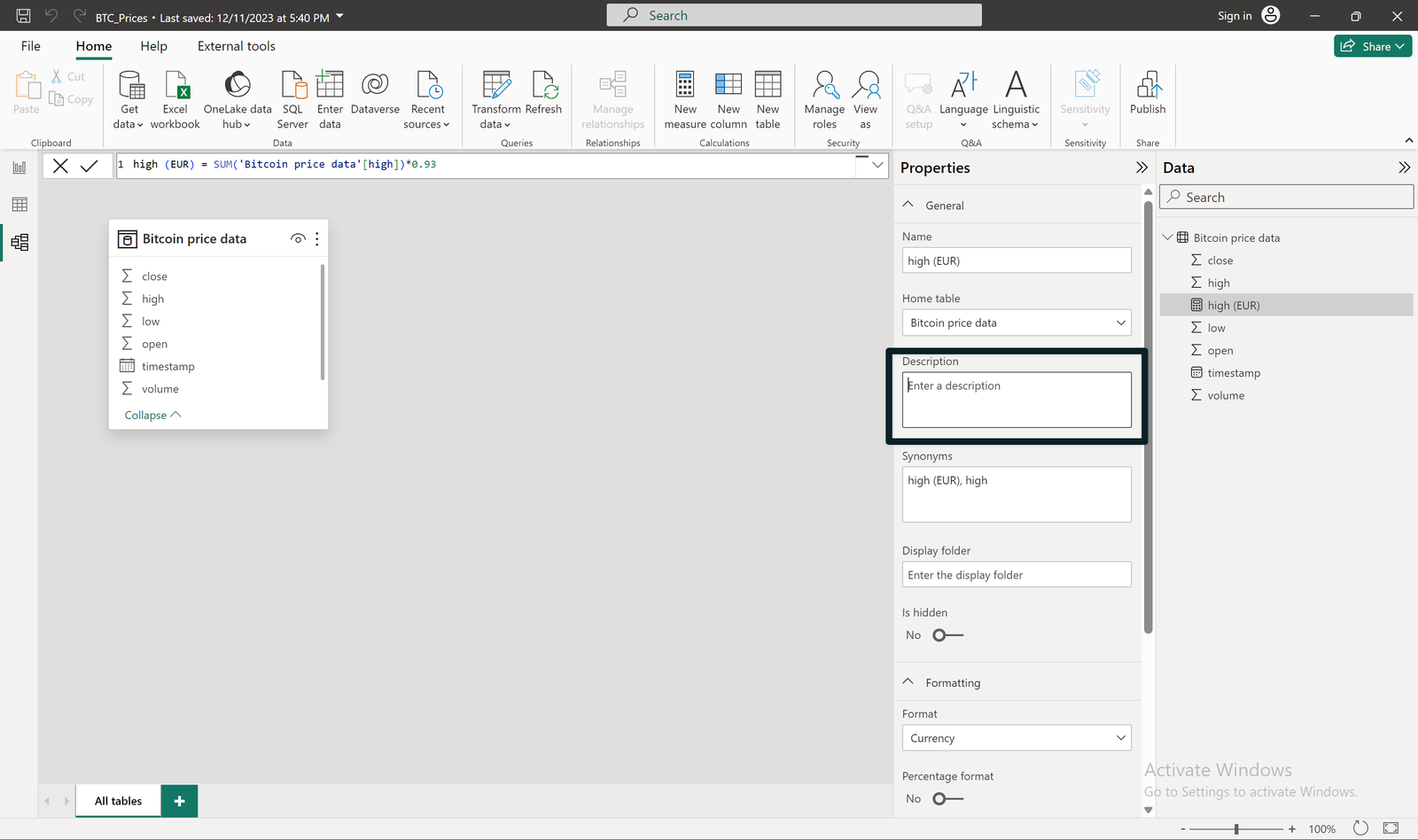 Using the Tabular editor to create multiple DAX measures fast